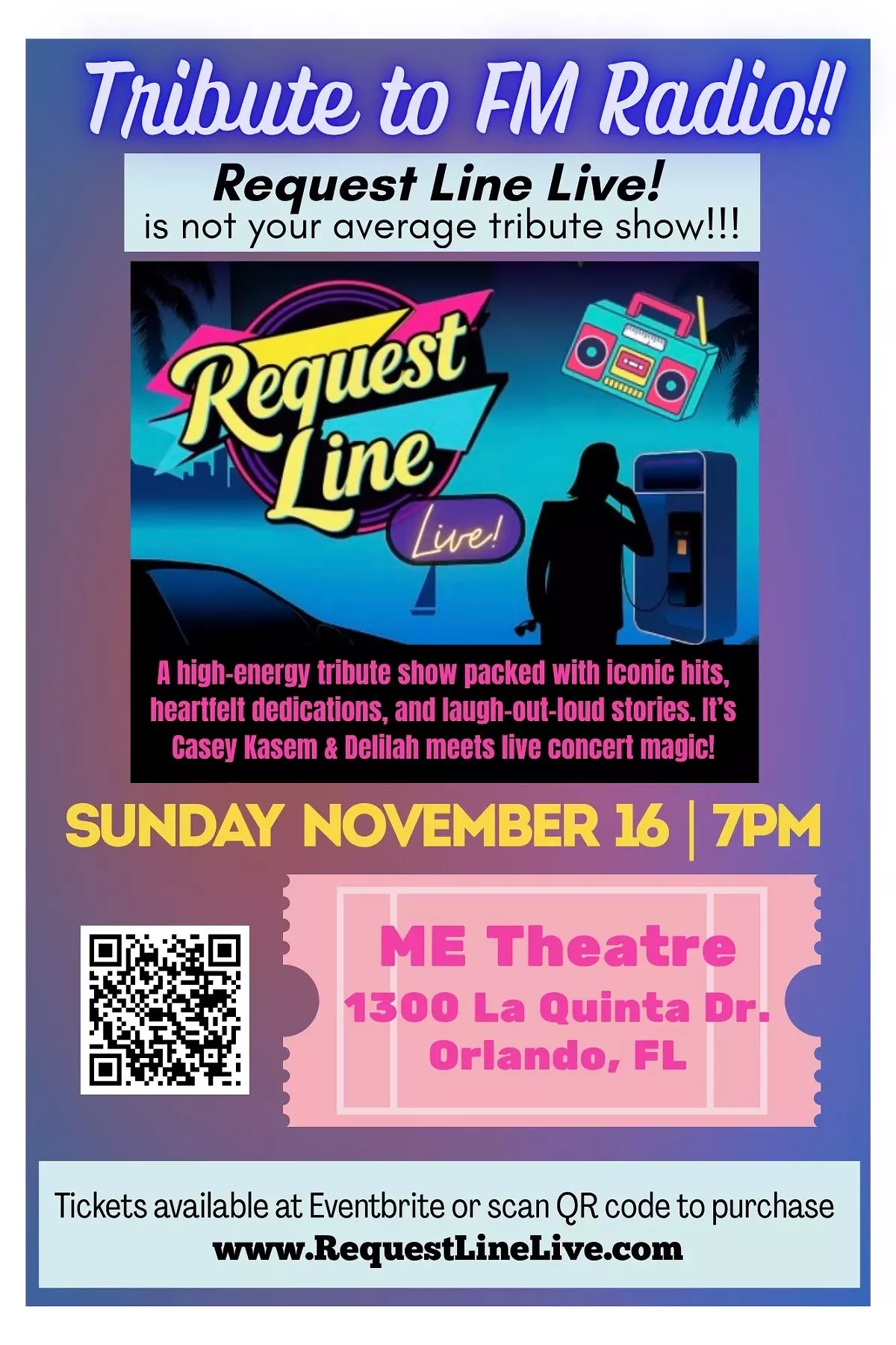 Request Line Live: Interactive Tribute to FM Radio | ME Theatre ...