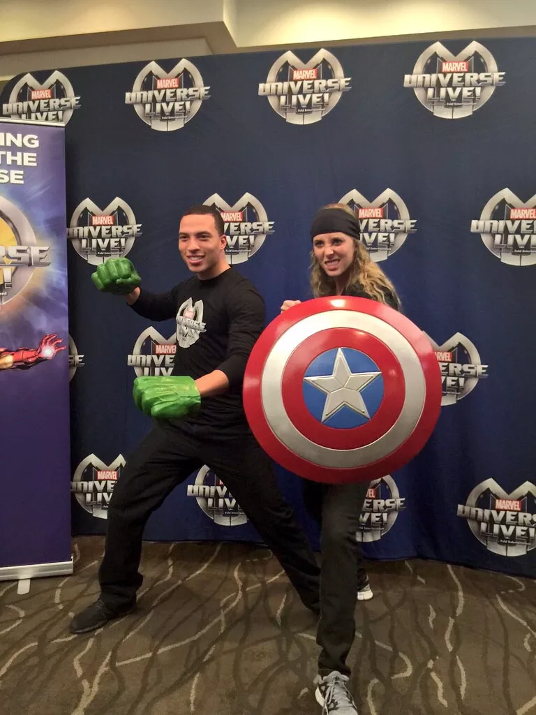Video: Interviews with Marvel Universe Live cast members at Amway ...